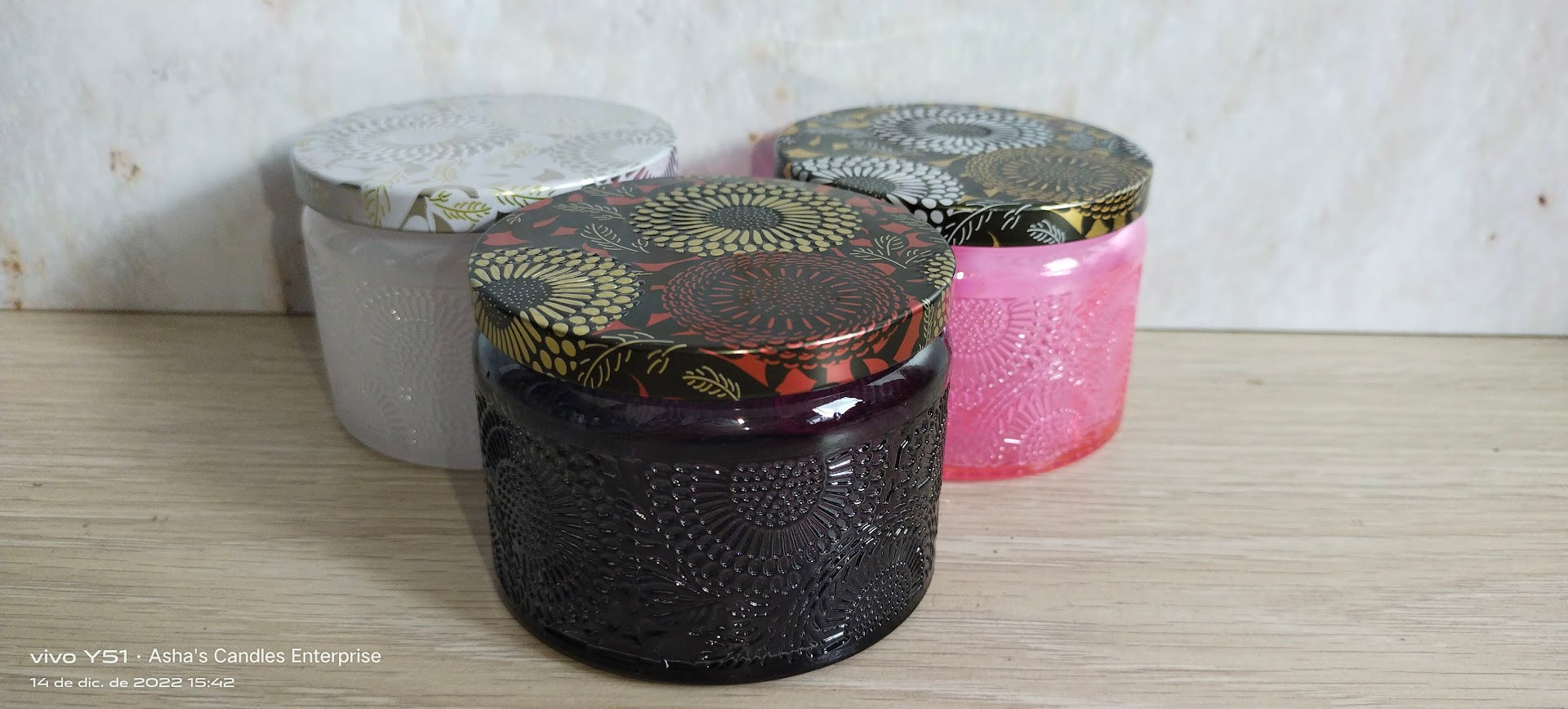 Vaso de vidrio de colores importado (Rosado, Blanco y Negro) – Ashas ...